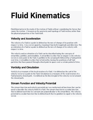Fluid Mechanics 5-6 - Units 5 and 6 - Fluid Statics Fluid statics is ...