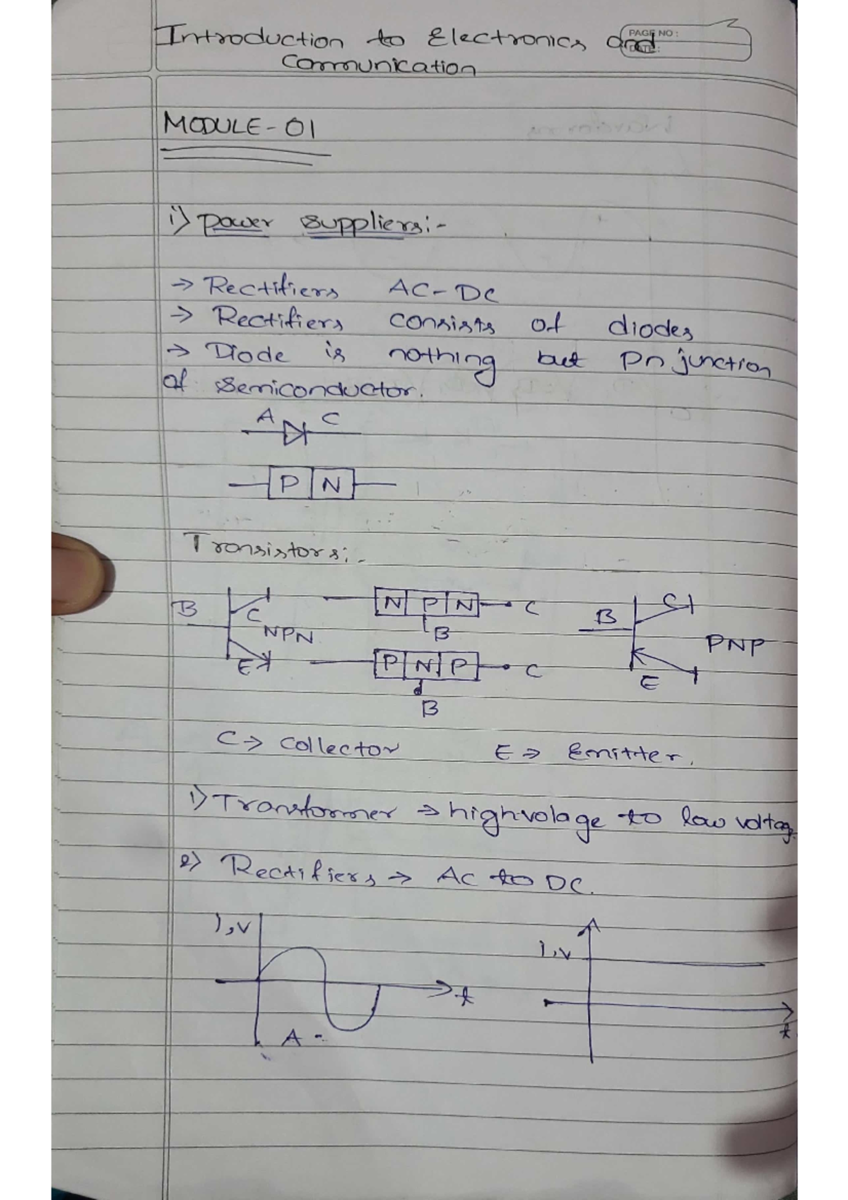 Electronic and communication module 1 - Introduction to Electronics PAG ...