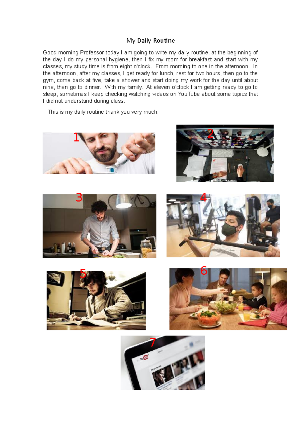 My Daily Routine - espero que les sirva - My Daily Routine Good morning ...