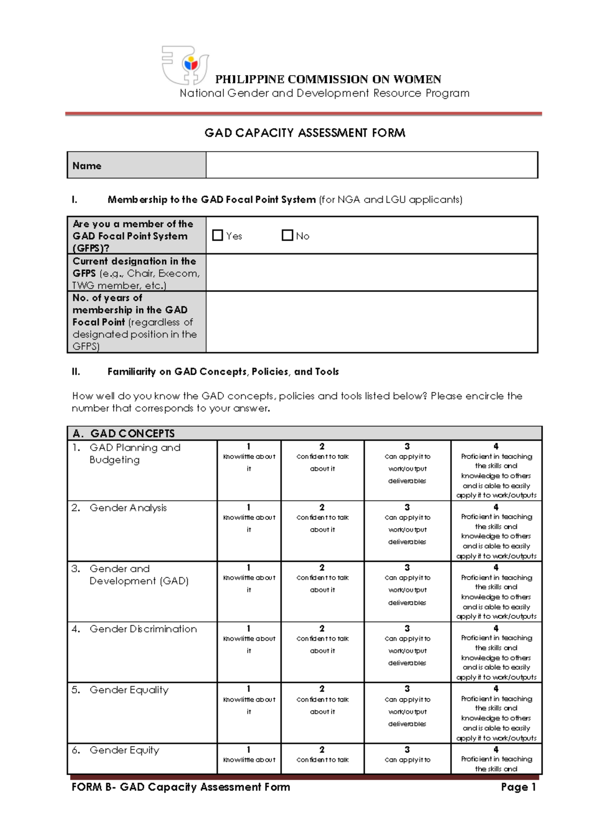 GCAF FORM-B 0 - SDSDSDS - PHILIPPINE COMMISSION ON WOMEN National ...