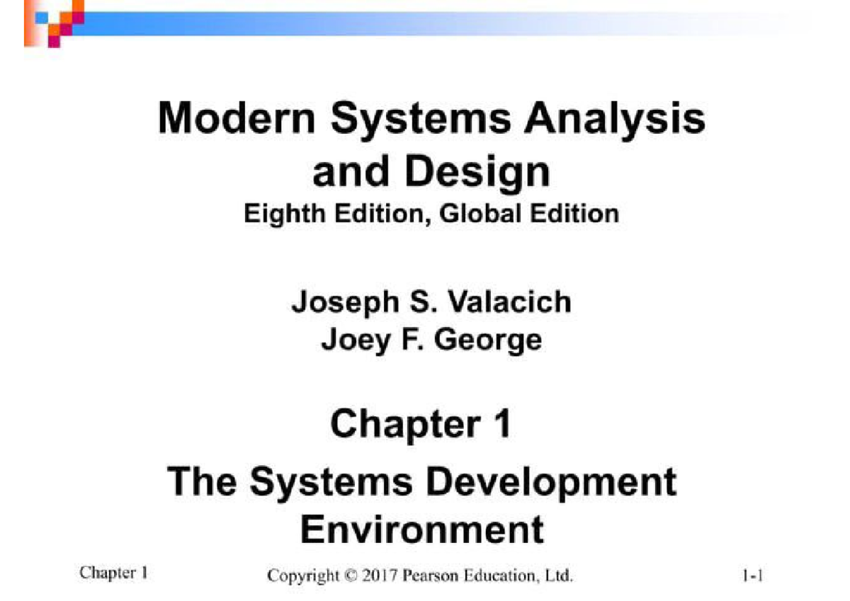 Chapter 1 - Modern Systems Analysis and Design Eighth Edition, Global ...