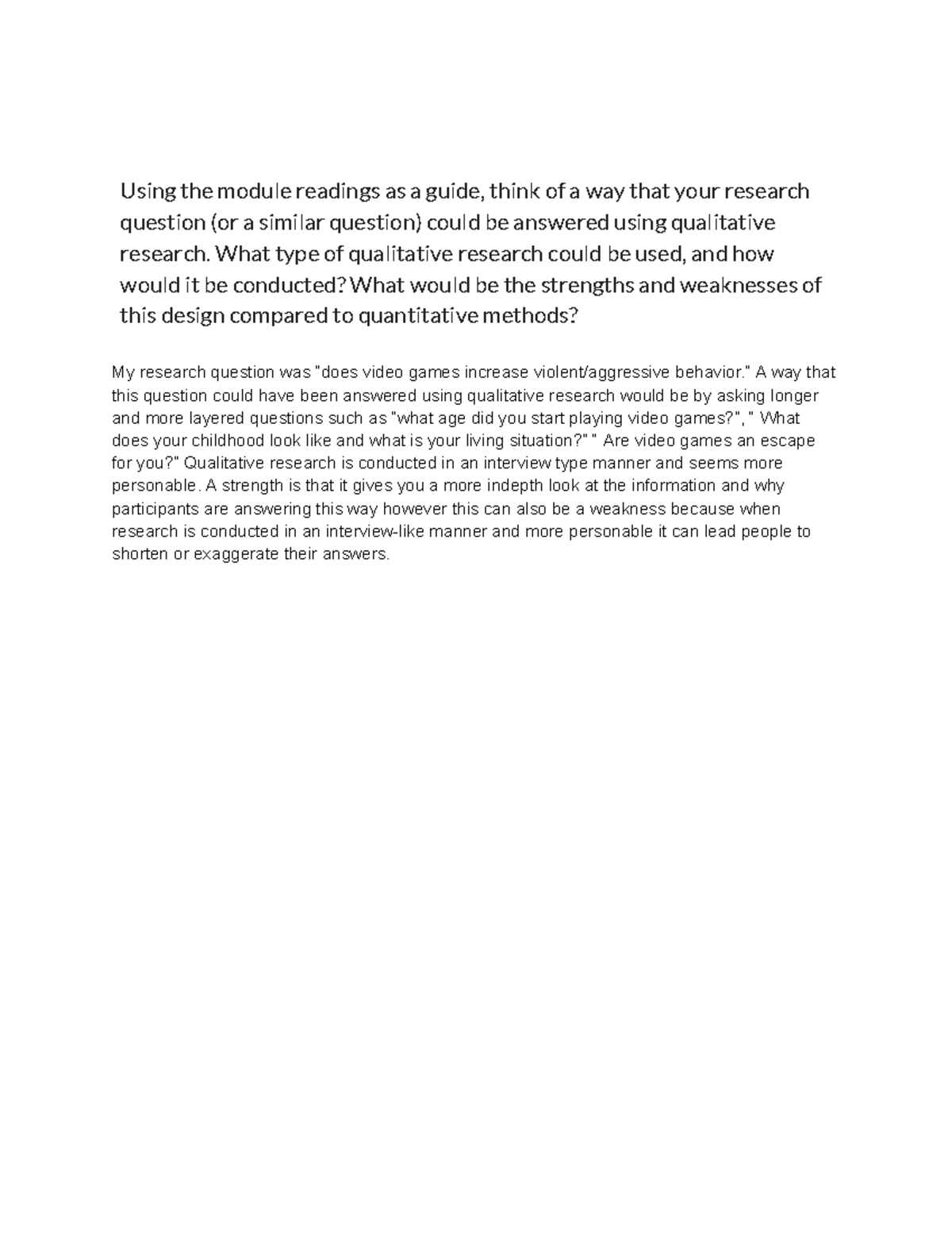 9 - Using the module readings as a guide, think of a way that your ...