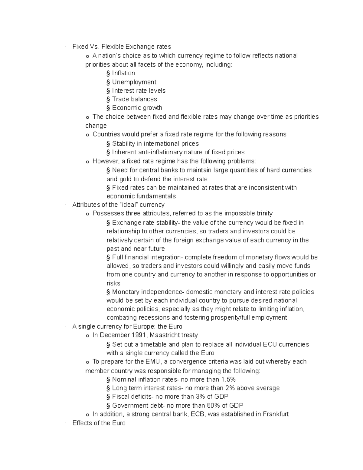 Finance 2 - Notes on important FINC 311 concept, Exchange Rates ...