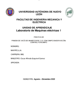 Practica 4 1866540 - maquinas electricas - Autor: MC Jesús Guadalupe Castañeda Marroquín ...
