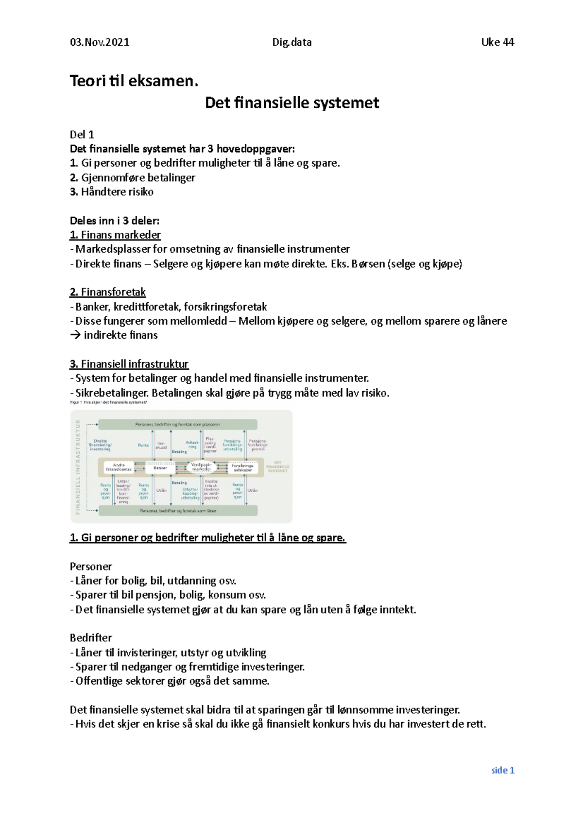 Det finansielle systemet - Teori til eksamen. Det finansielle systemet ...