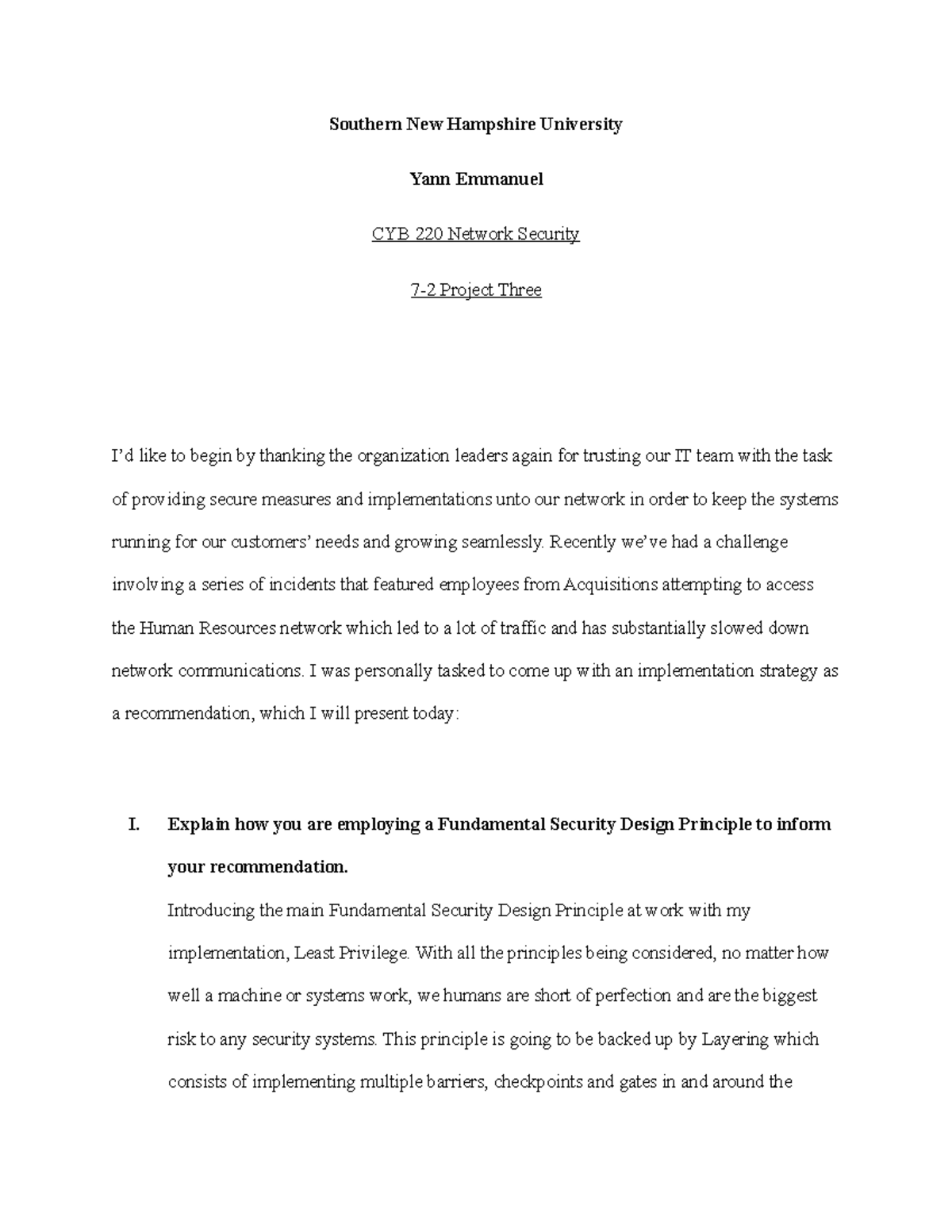 CYB 220 Project Three - Southern New Hampshire University Yann Emmanuel ...