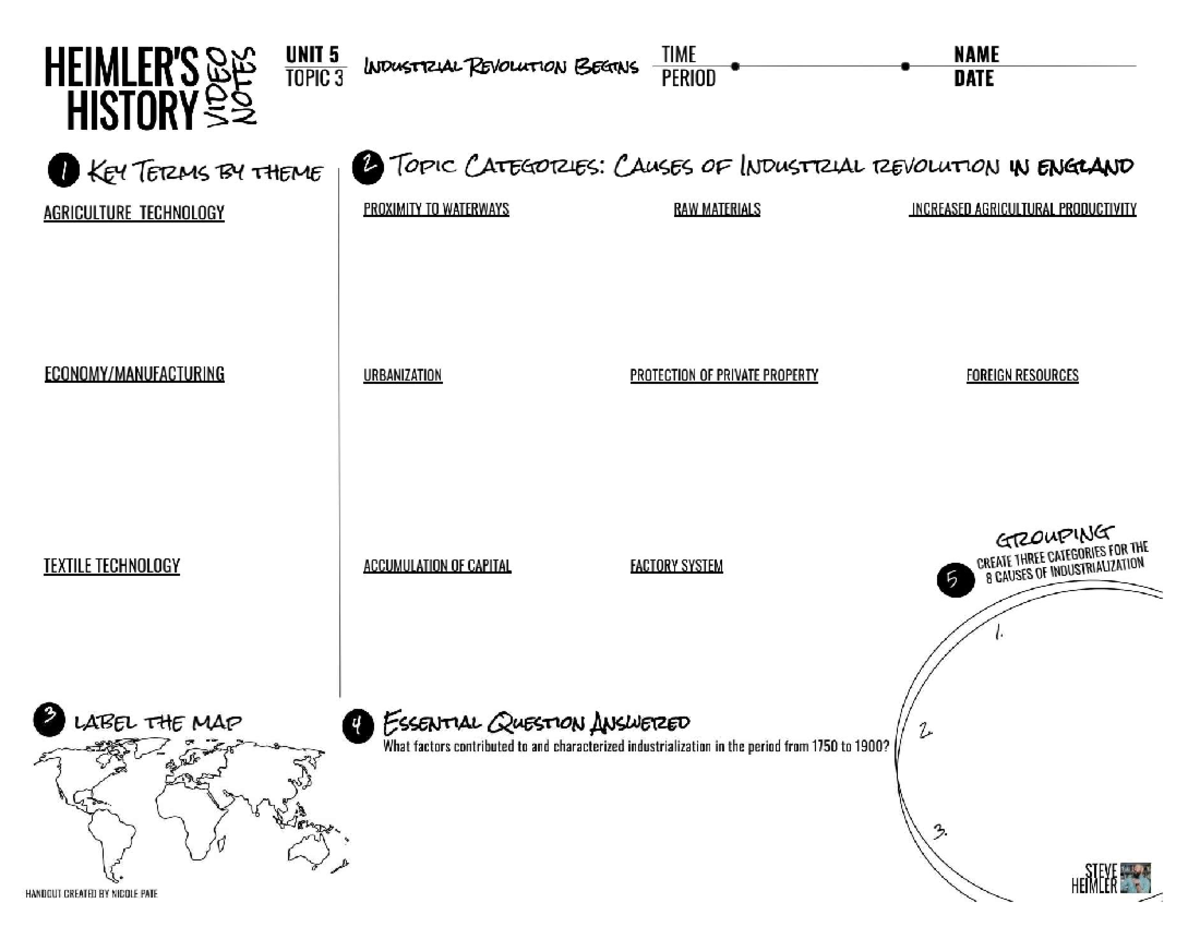 P 16 HH Unit 5 part 2 - Worksheet - UNIT 5 TIME NAME TOPIC 3 INDUSTRIAL ...