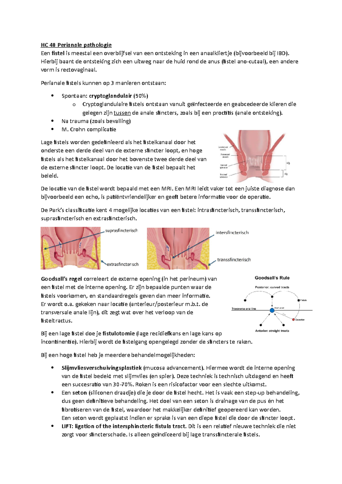 HC perianaal en ibd chirurgie - HC 40 Perianale pathologie Een fistel ...