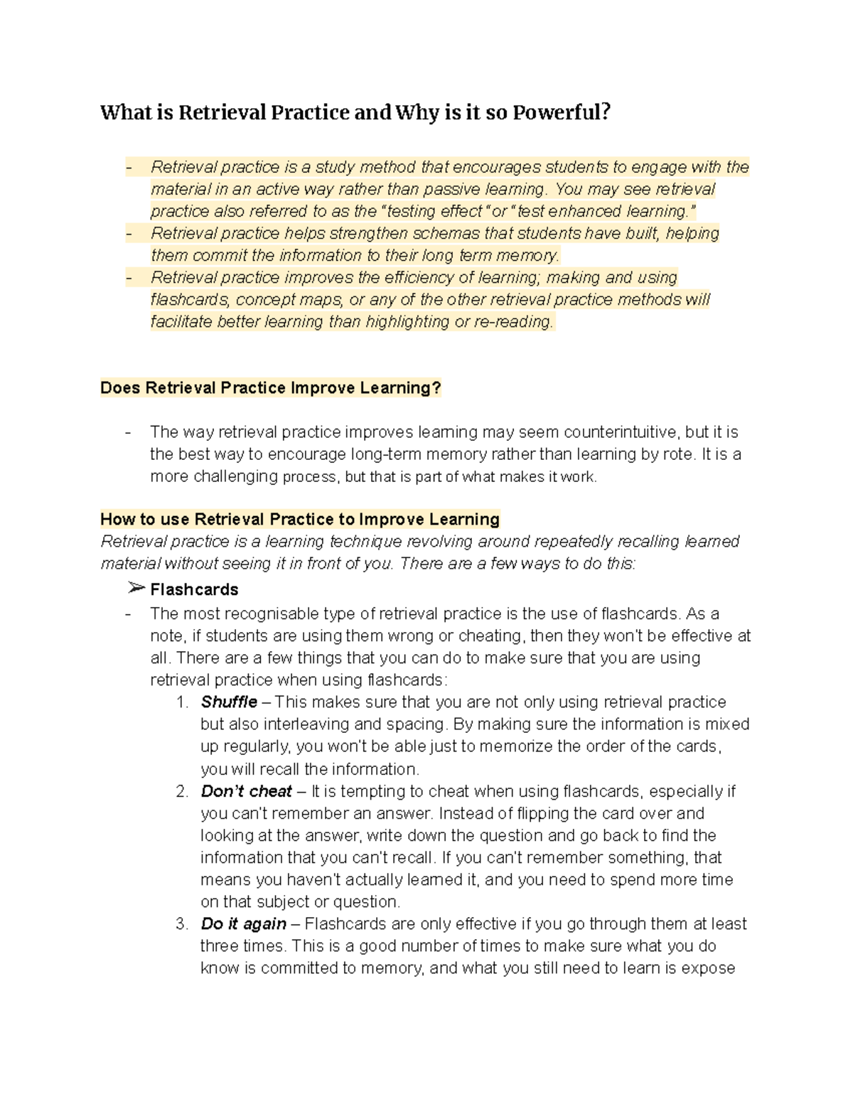 Retrieval Practice - You may see retrieval practice also referred to as ...