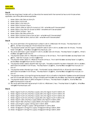 Pediatric Calculation worksheet KEY - NSG 3300 - Studocu