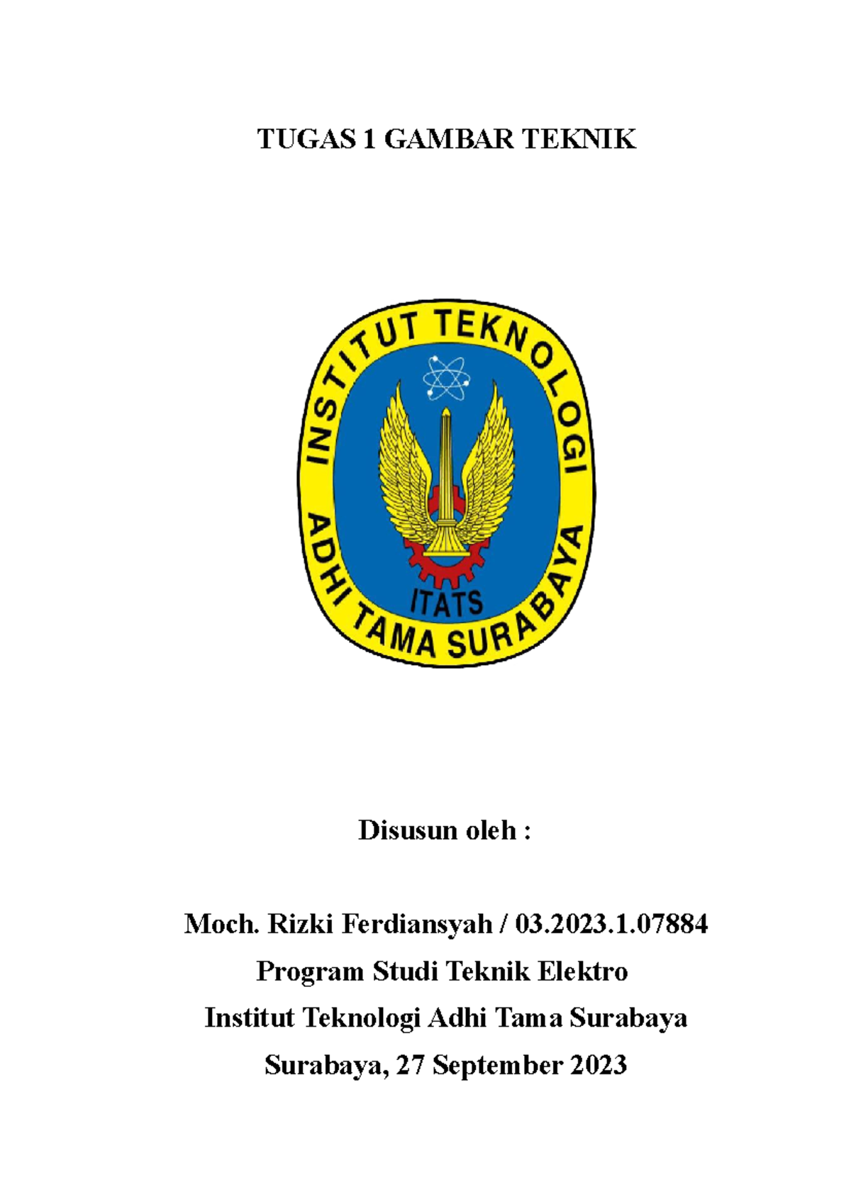 Tugas 1 Gambar Teknik Listrik Tugas 1 Gambar Teknik Disusun Oleh Moch Rizki Ferdiansyah 