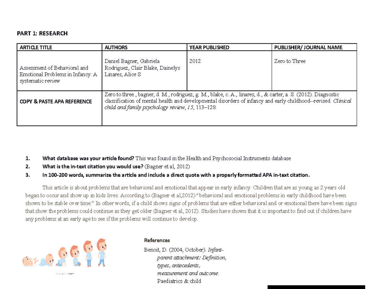 Development Brochure Template - PART 1: RESEARCH ARTICLE TITLE AUTHORS ...