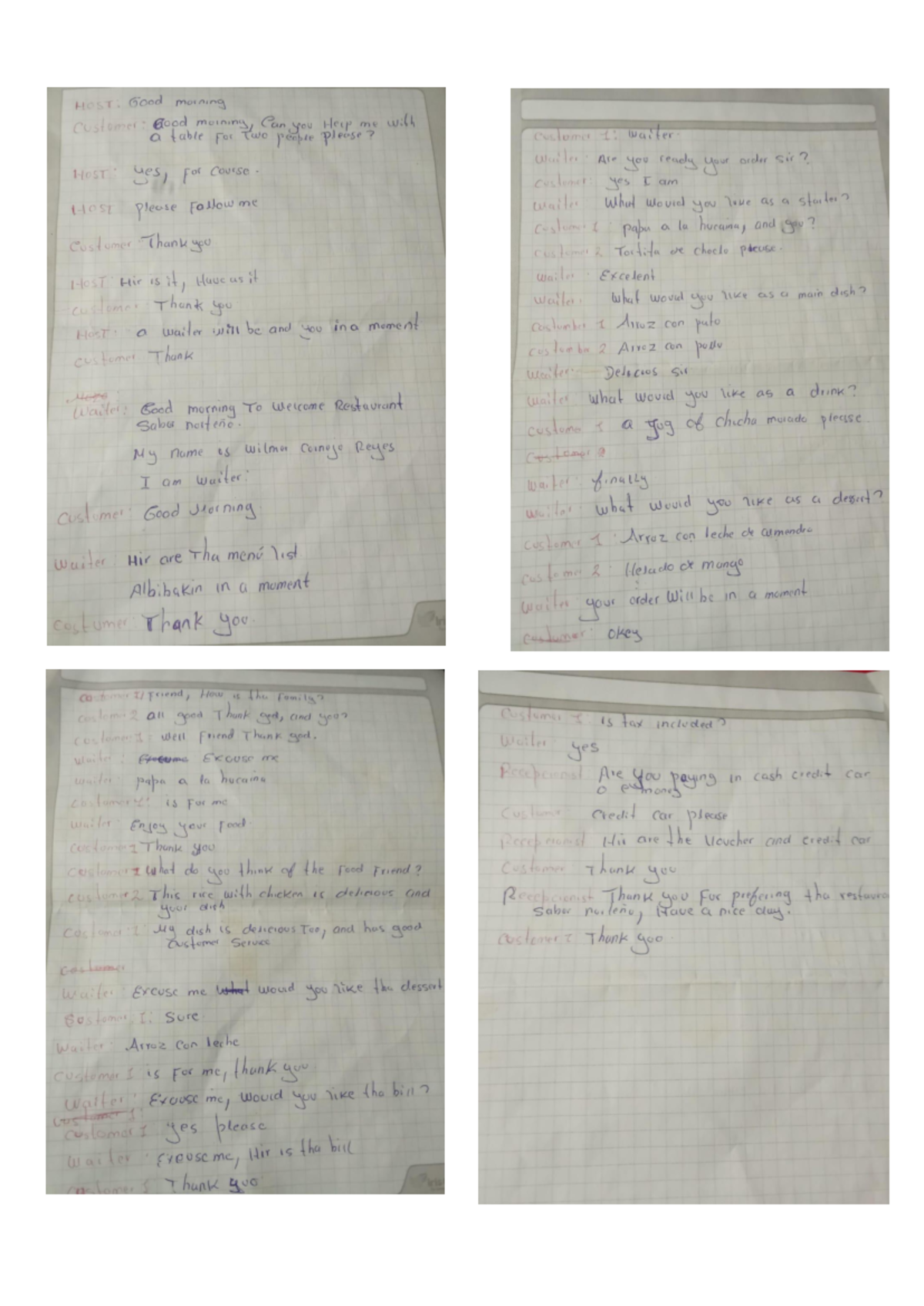 Ingles - f,fmf - od morning Good morning, Can you Help me with a table ...