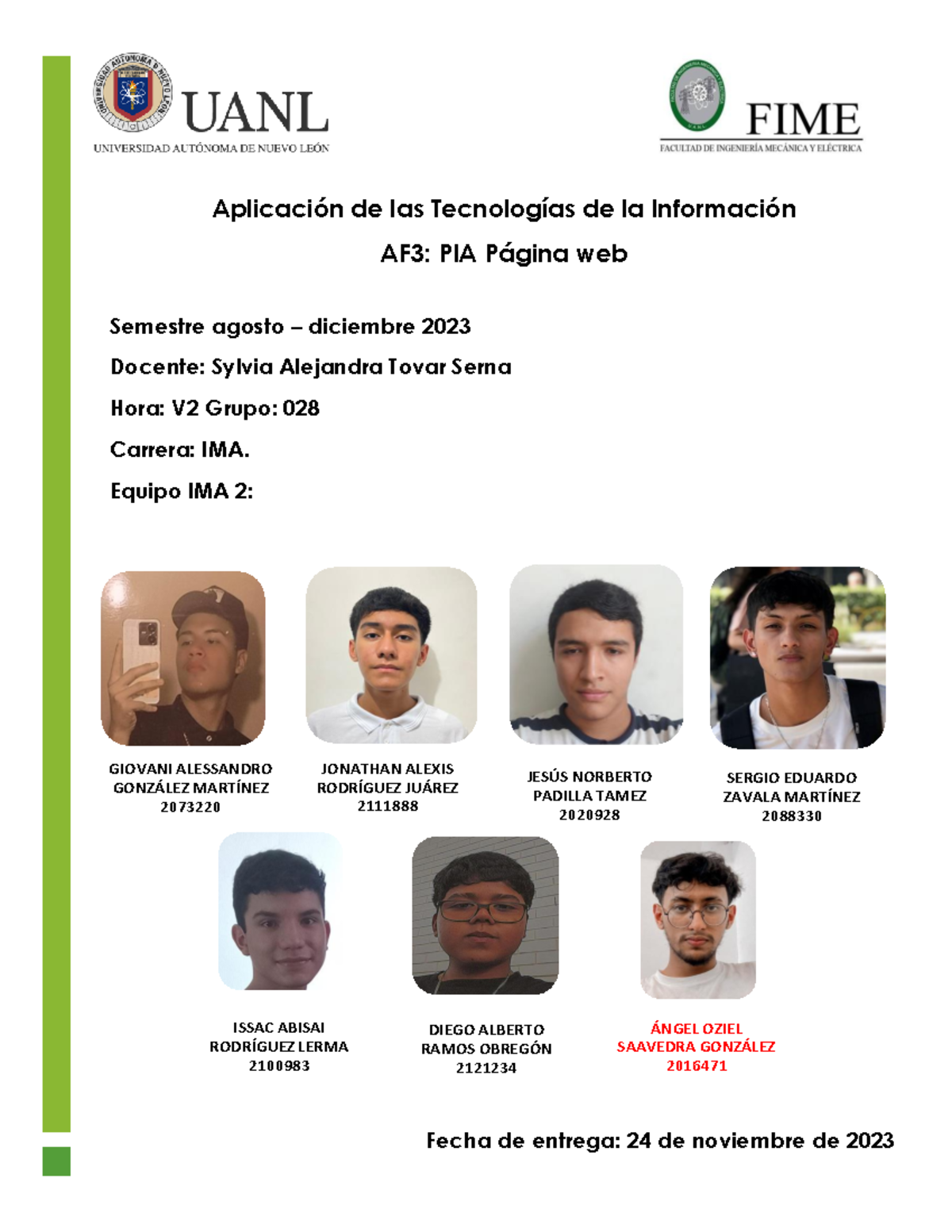 AF3 PIA Pagina WEB Equipo 2 IMA - Aplicación de las Tecnologías de la ...