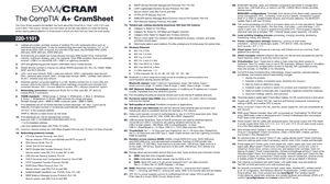A+ core 1 write up - Summary IT Foundations - OK, sorry for the delay ...
