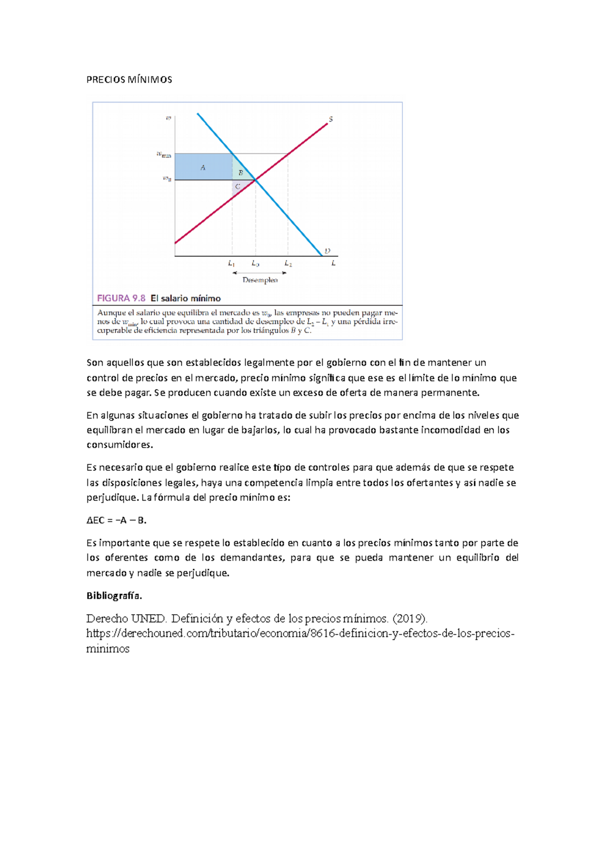 Precios Mínimos - Apuntes 1 - PRECIOS MÍNIMOS Son aquellos que son ...