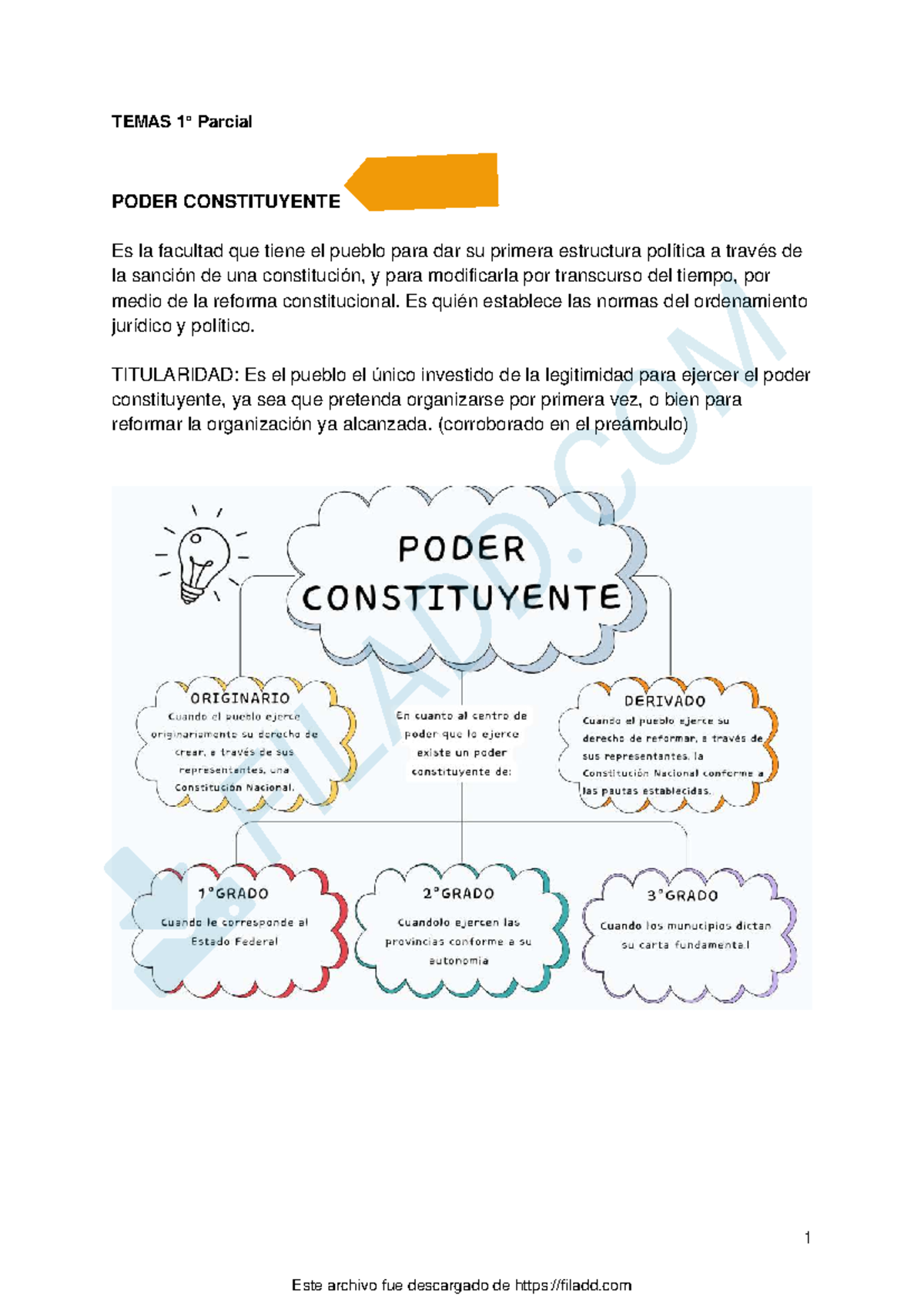 Temas 1 parcial - para poder estudiar - 1 TEMAS 1° Parcial PODER ...