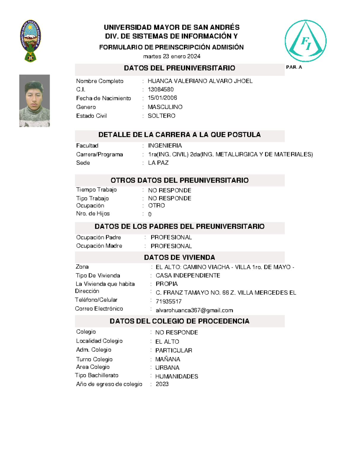 Preuniversitario - Jsjdjd - DIV. DE SISTEMAS DE INFORMACIÓN Y ...