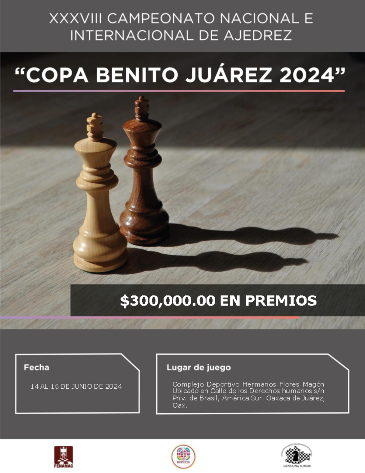 Copa Benito Juarez 2024 - $300,000 EN PREMIOS 14 AL 16 DE JUNIO DE 2024 Complejo Deportivo ...