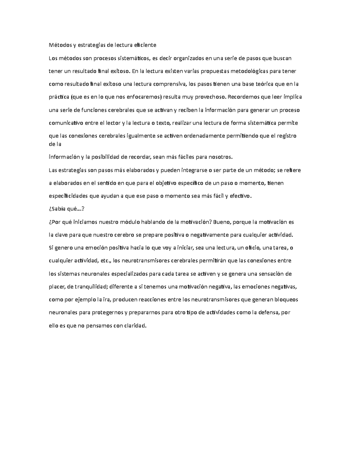 Metodos de leer para el aprendizaje autonomo - Métodos y estrategias de ...