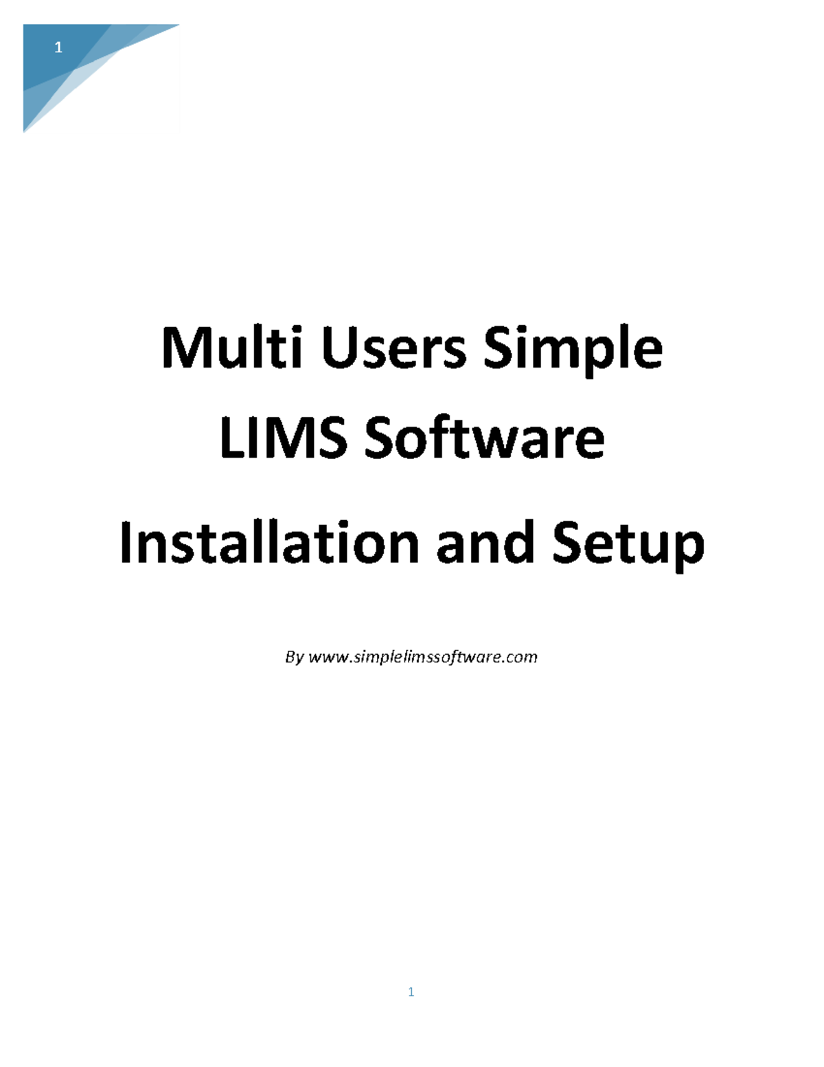 Multi user LIMS Software Installation and Setup Guide - Multi Users ...