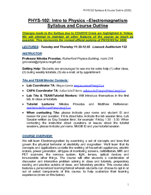 Intro POST Lecture - in-depth of the material - Welcome to PHYS 102 (2020 Edition) Introduction ...