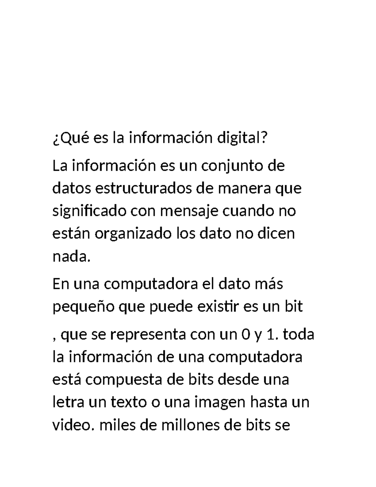 Qué es la información digital - ¿Qué es la información digital? La ...