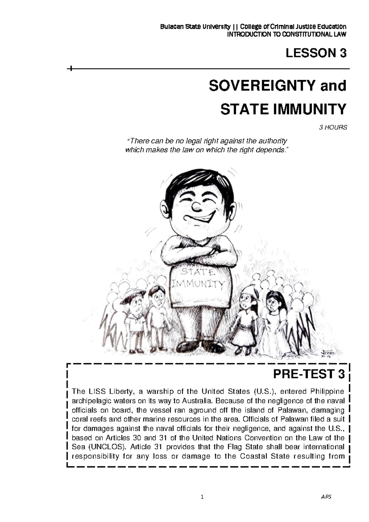 Lesson 3 Bulsu Module Intro to Constitutional Law Updated ...