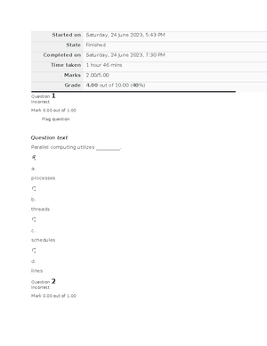 E.I TEST QUIZ ON UNIT 4 - A detailed answer to TEST QUIZ FOR unit 4 ...