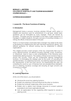 Professional Elective 1 Lesson Notes - PROFESSIONAL ELECTIVE 1 ...