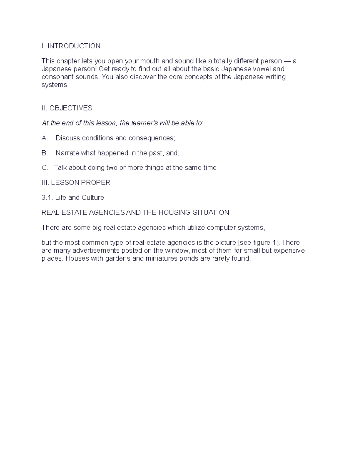 Module 3 - I. INTRODUCTION This chapter lets you open your mouth and ...