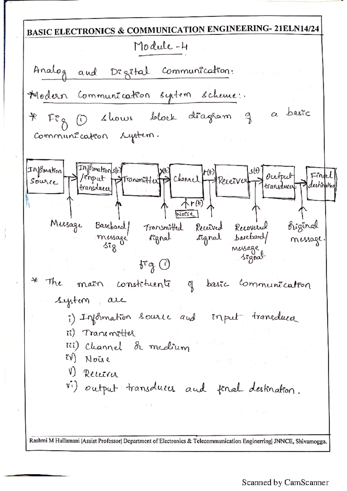 BE&CE-Module 4 notes - Electronic and communication - Studocu