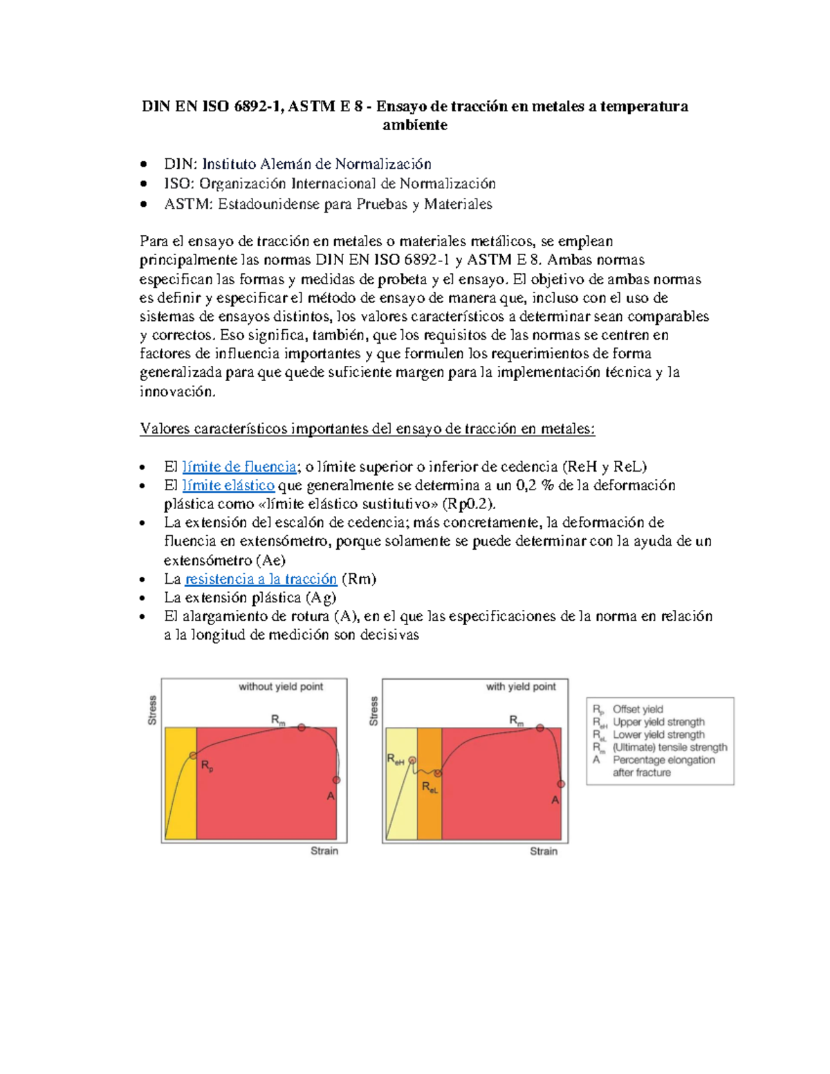ASTM E8 - ....... - DIN EN ISO 6892-1, ASTM E 8 - Ensayo de tracción en ...