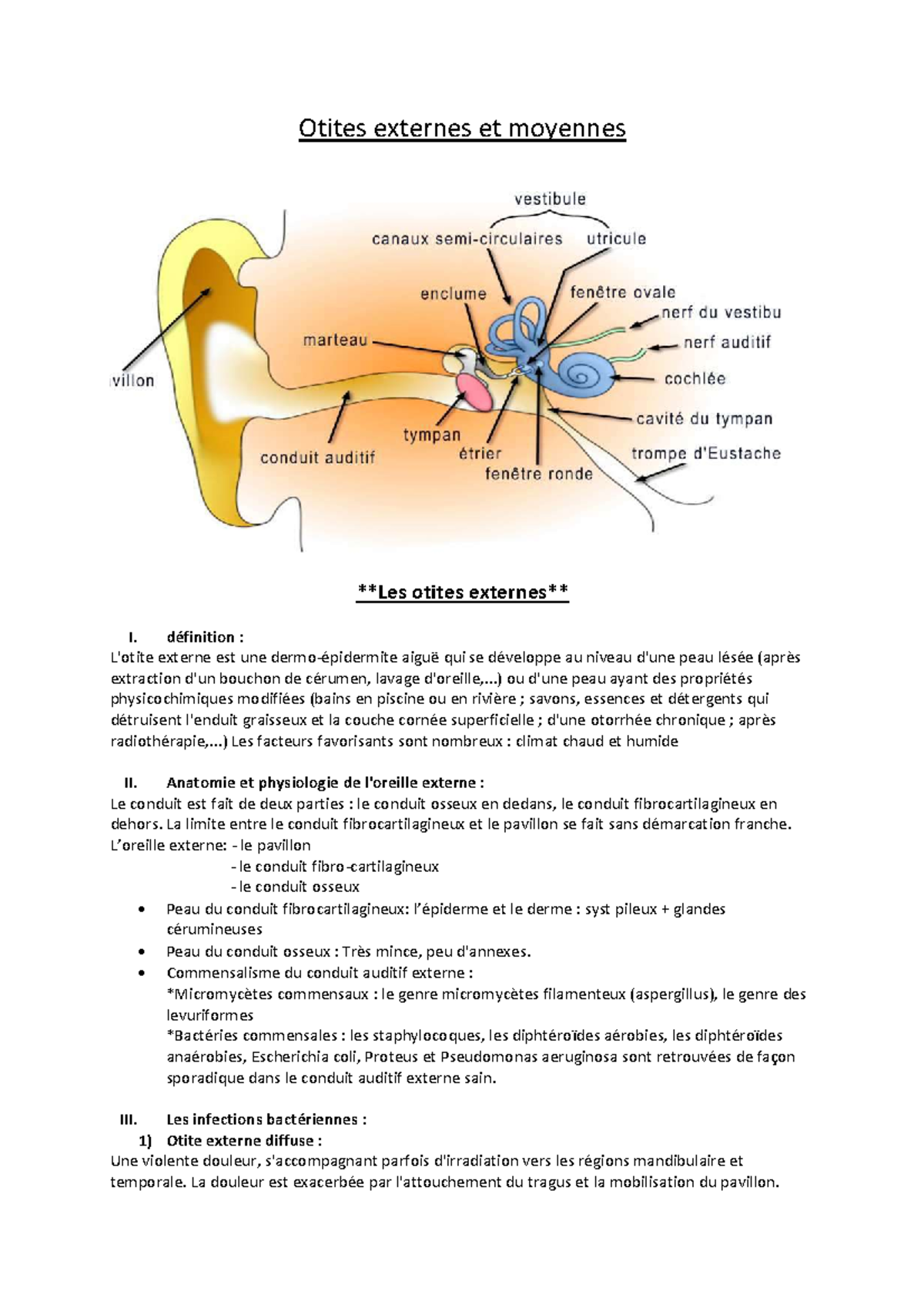 Orl6an 2022 otites externes-moyennes-henider - Otites externes et ...