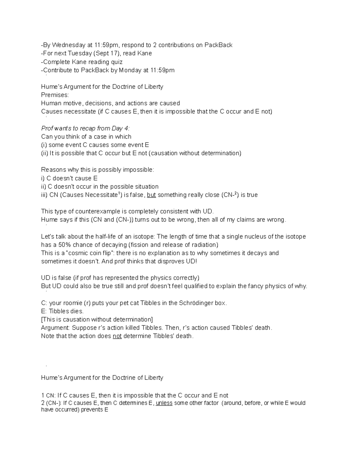 PHIL010 Day 5: The Schrodinger Box and Morality -By Wednesday at 11 ...