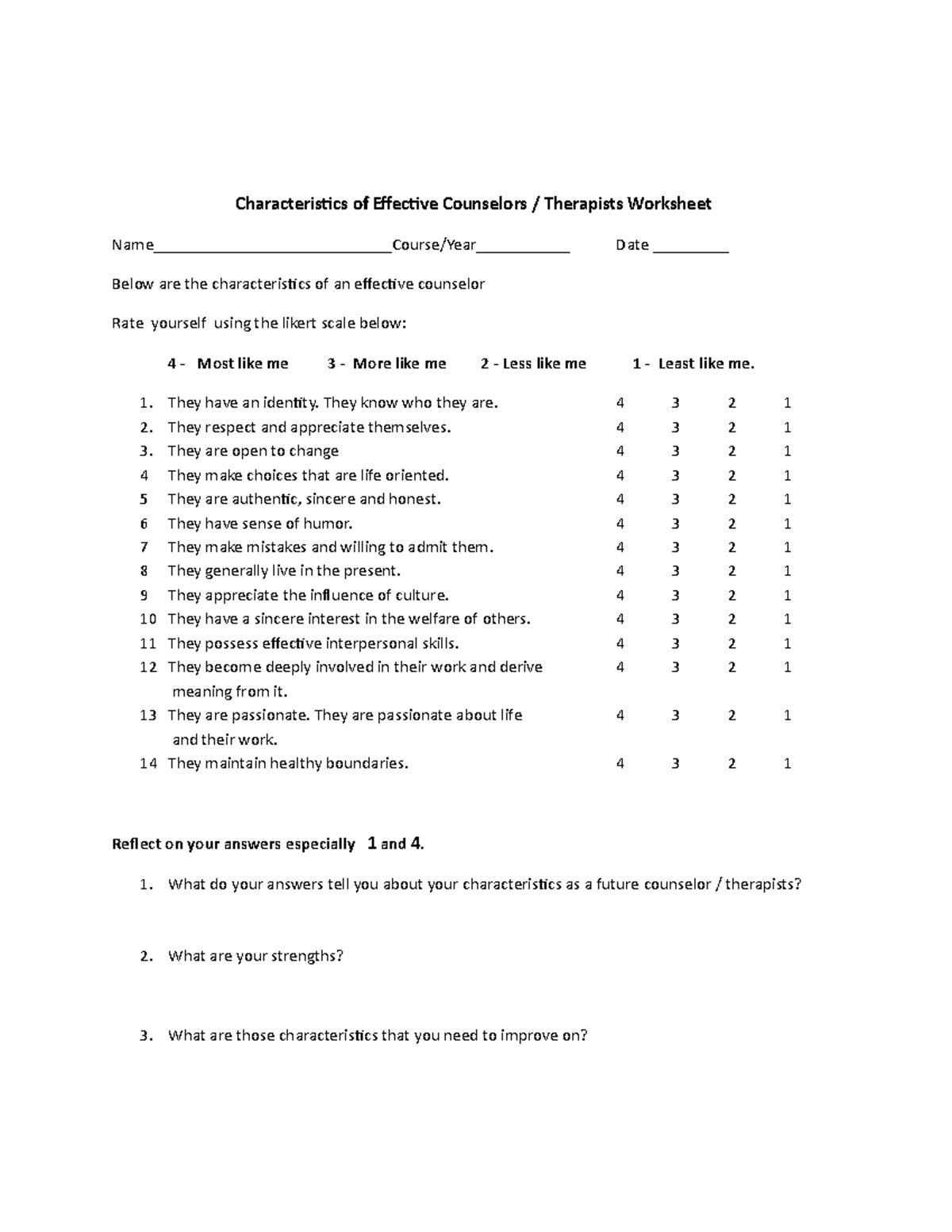 Characteristics Of An Effective Counselor Work Sheet Characteristics characteristics-of-an-effective-counselor-work-sheet-characteristics