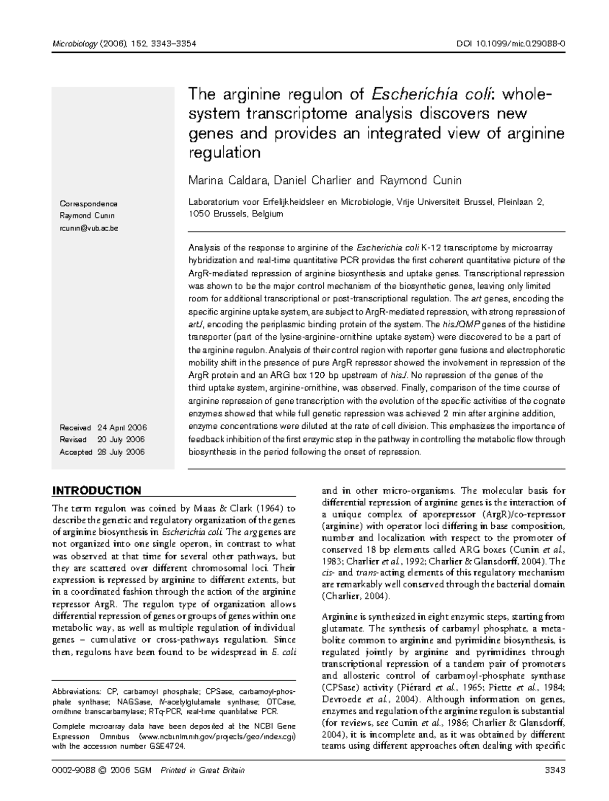Regulon arginina - The arginine regulon of Escherichia coli: whole ...