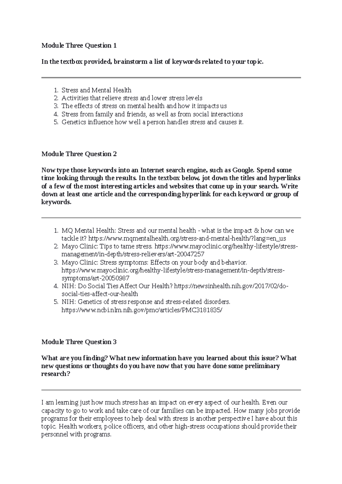 Module 3 Short Responses Module Three Question 1 In The Textbox Provided Brainstorm A List Of