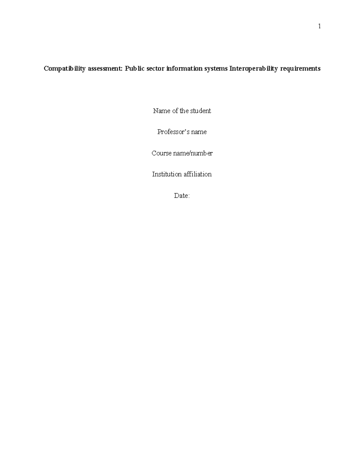 Compatibility assessment - The development industry's shift to a more ...