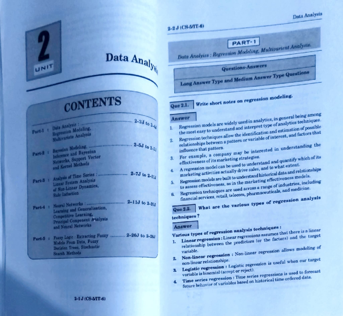 Data Analytics - Unit - 2&3 - ................... 2-sJ to • ~-1, 1 2-7J to 2- llJ W••-······ 2-J ...