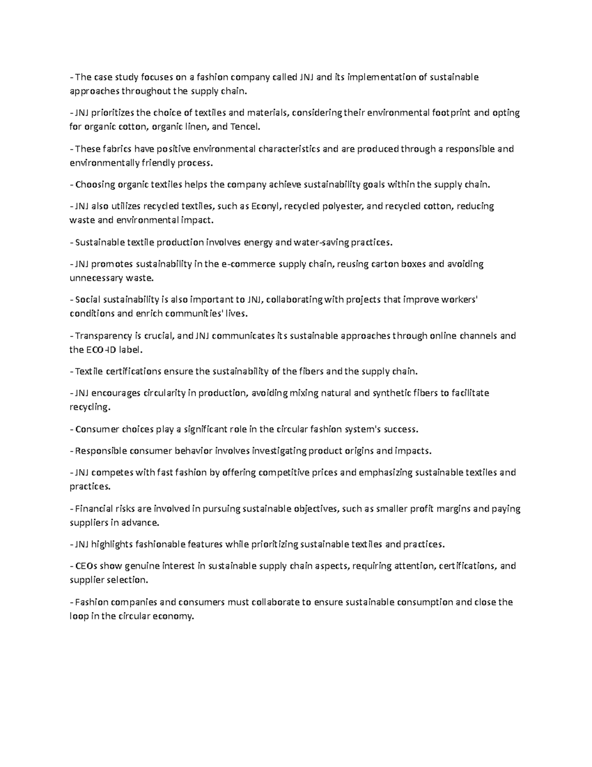 ECO-ID Label Note - Lecture - The case study focuses on a fashion ...