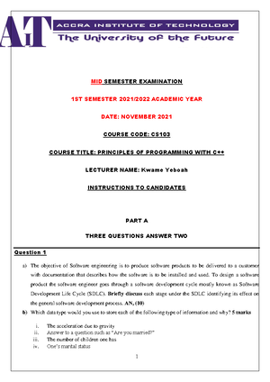 [Solved] What is the difference between hardware and software in a - Principles of programming ...