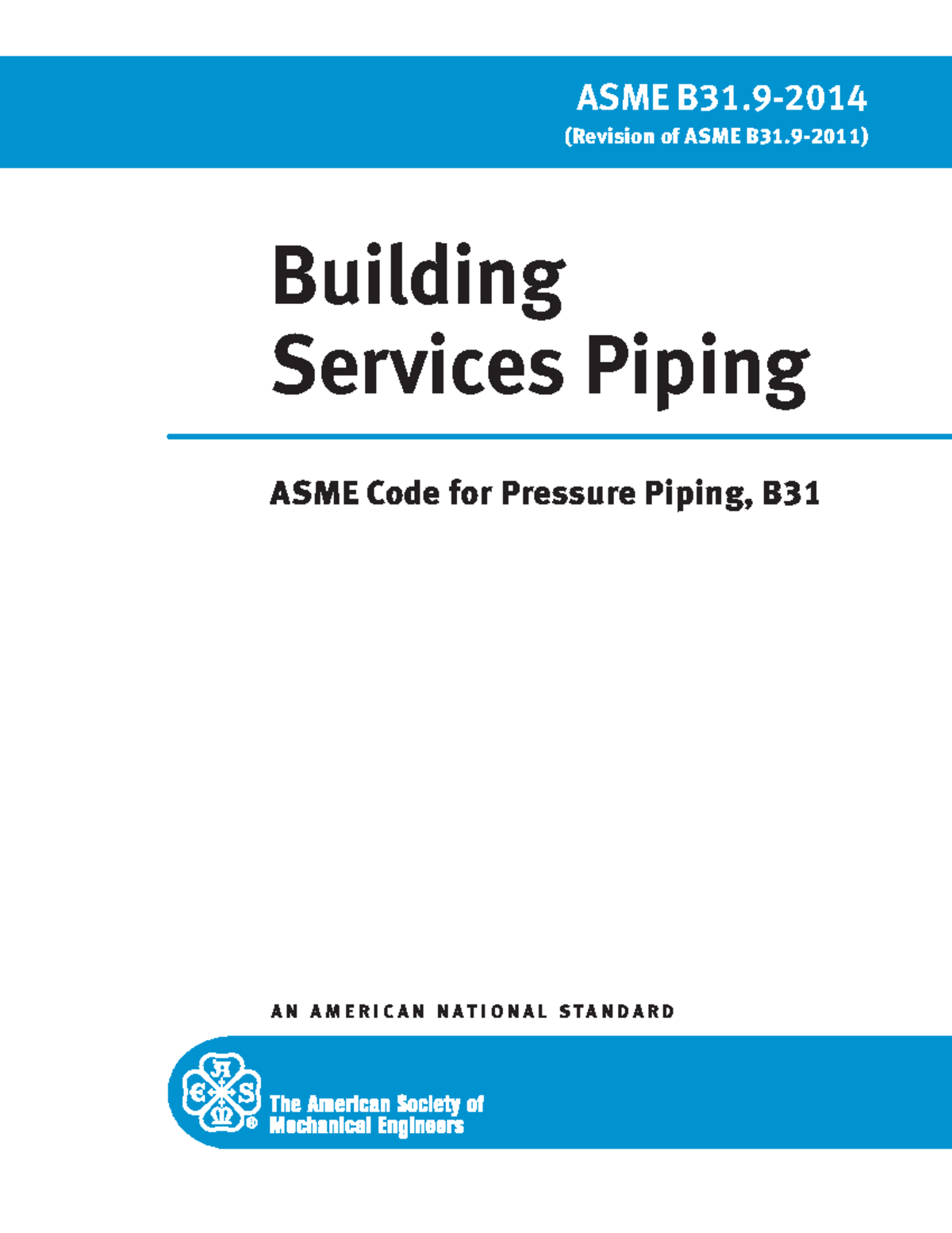 ASME B31.9-2014 - Building Services Piping ASME Code for Pressure ...