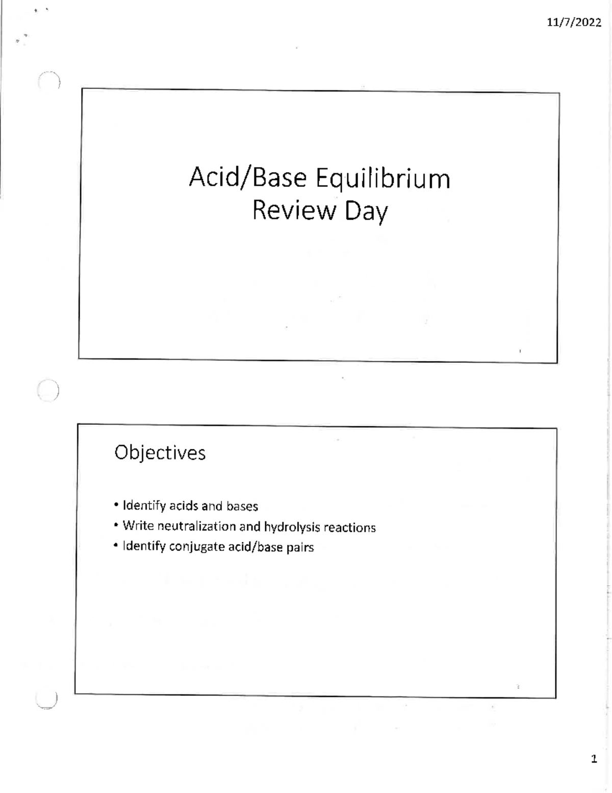 7-Acid Base Equilibrium Review Solutions - CHEM 1220 - Studocu