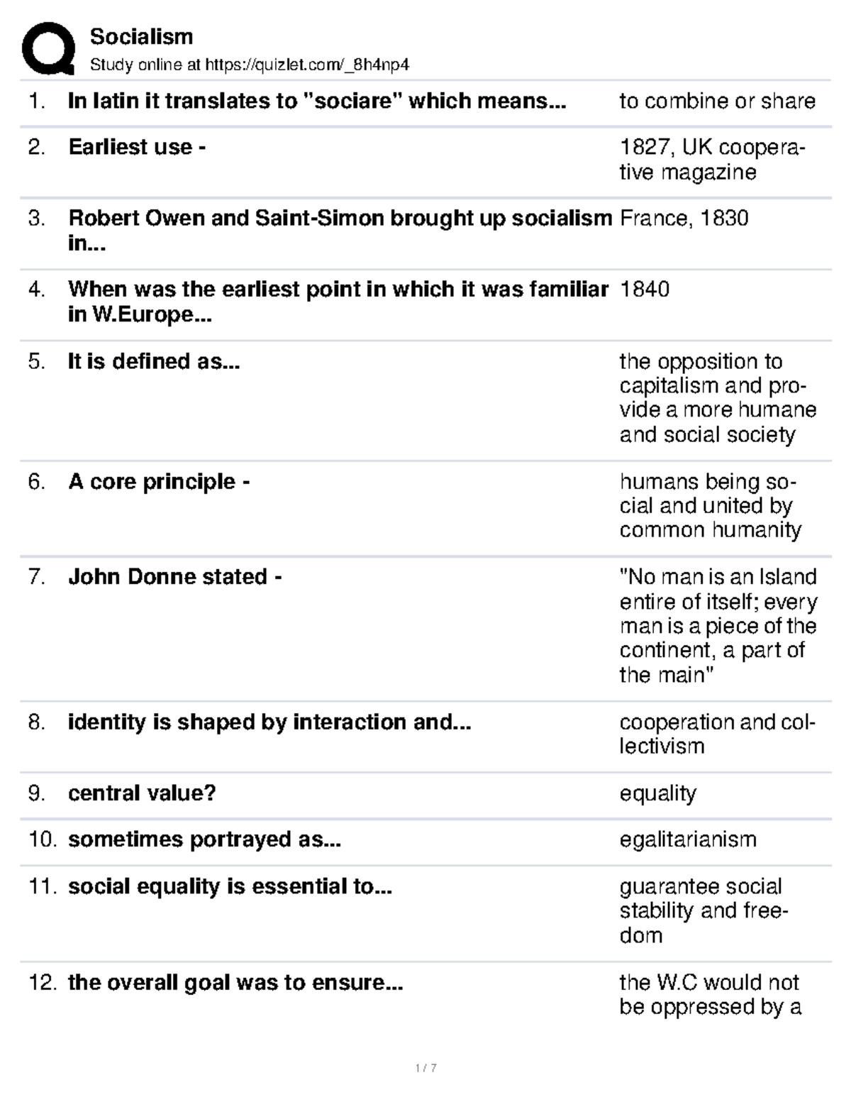 Socialism - These flashcards focus on core political ideologies which ...