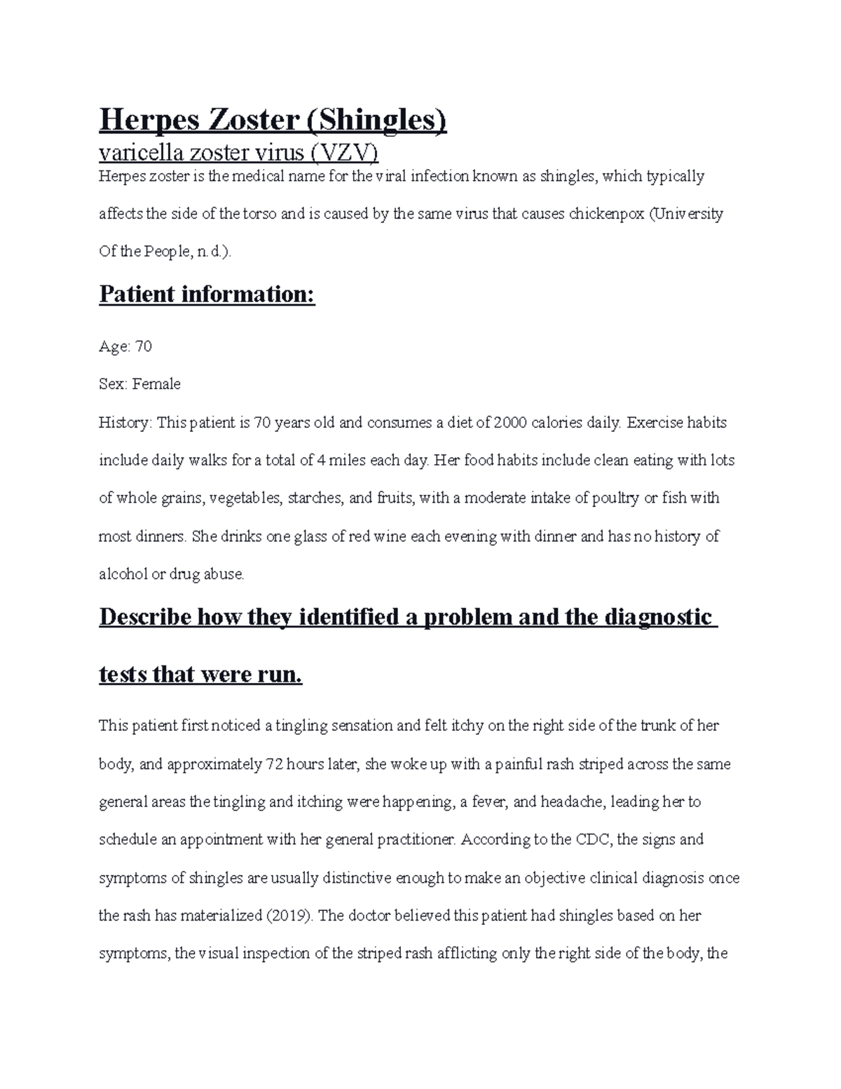 HS3210 JU3 - journal unit 3 - Herpes Zoster (Shingles) varicella zoster ...