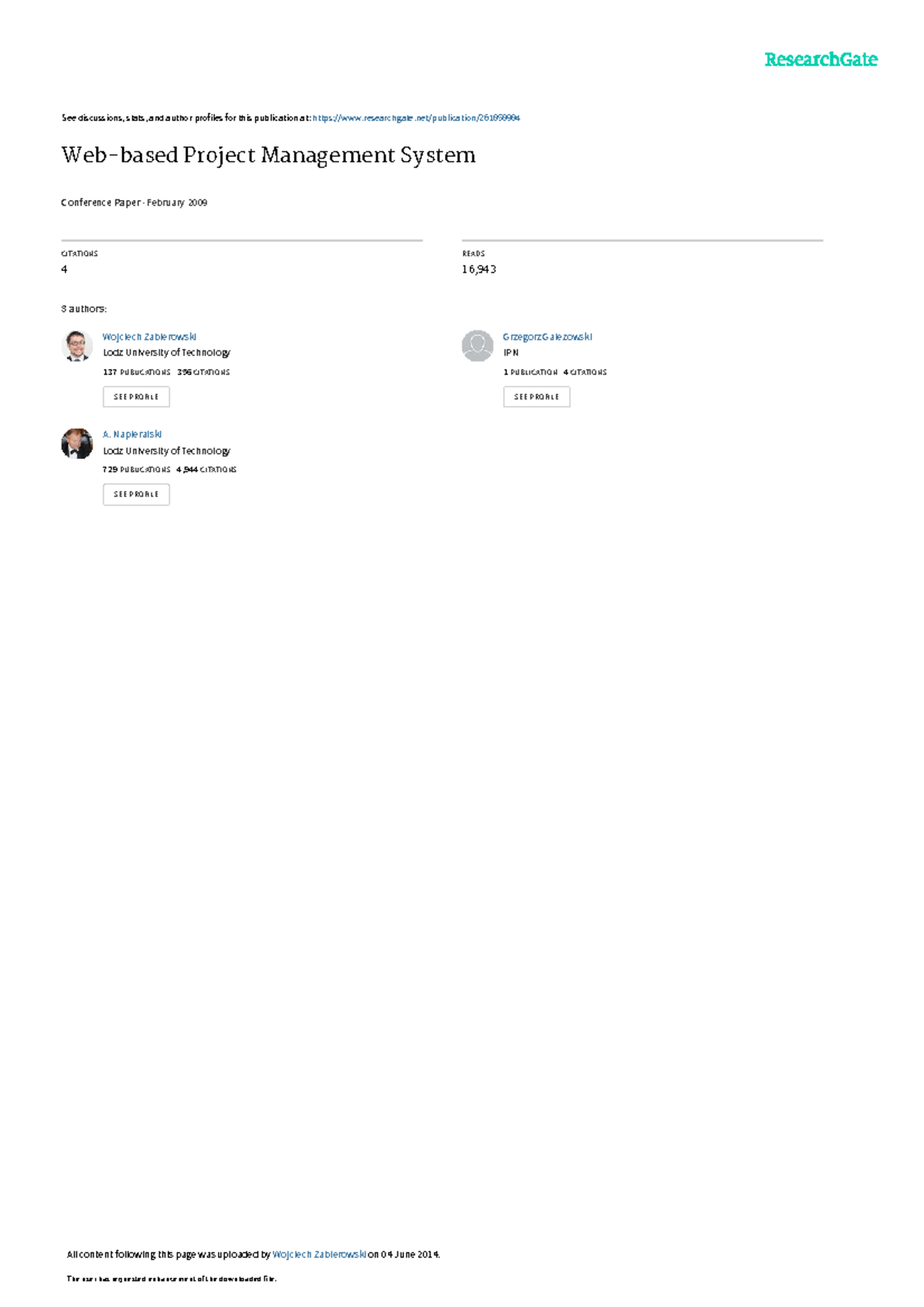 Web-based Project Management System - See discussions, stats, and ...