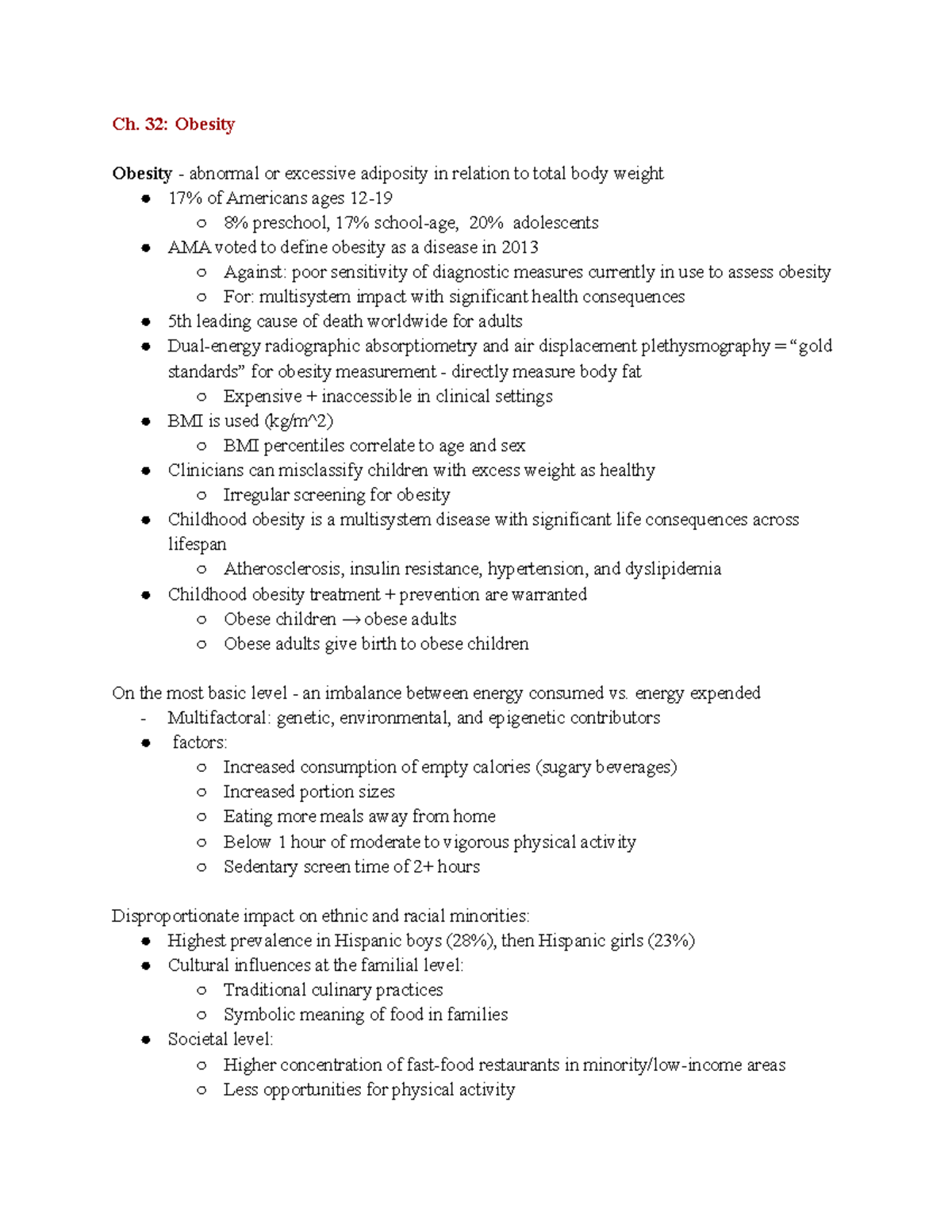 Ch. 32, 45 - These are relevant book and lecture notes combined by ...