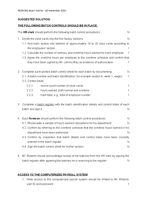 2. ROV Tick and Teller SAICA CPC question - Tick & Teller RO (Exam 2012 ...