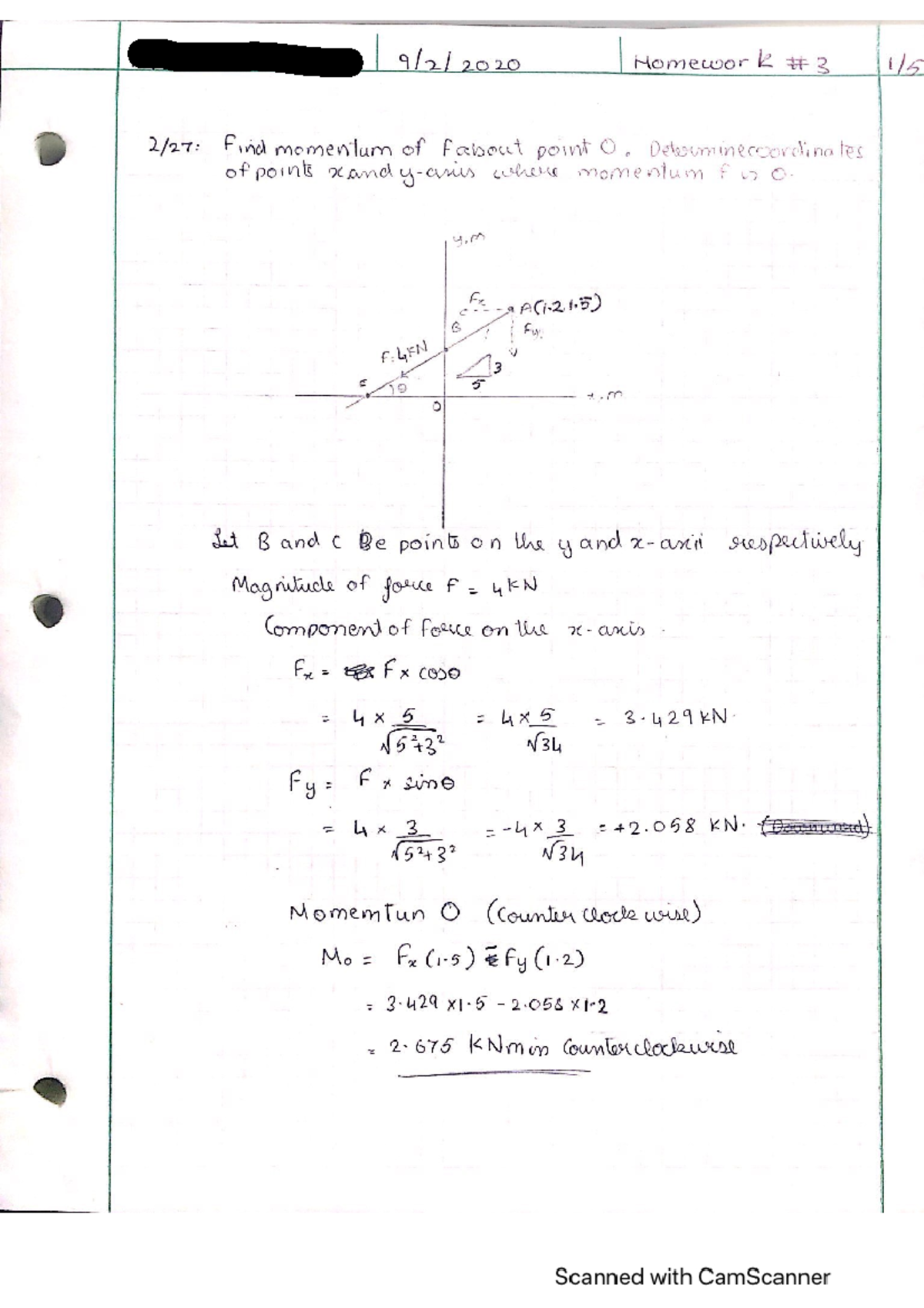 Homework #3 for statics - ENGR 2301 - Studocu